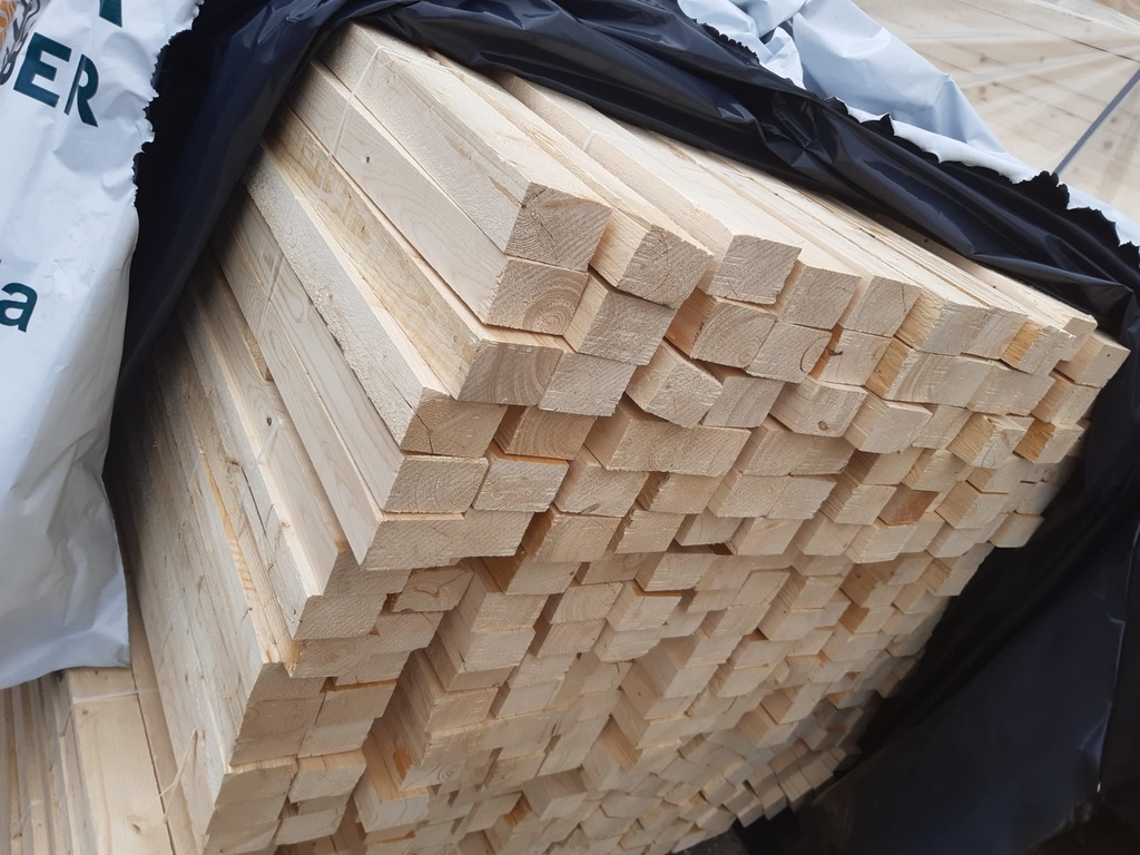 Dachlatten | Konstruktionsholz 30 x 50 mm nordische Fichte / Tanne (4 ...