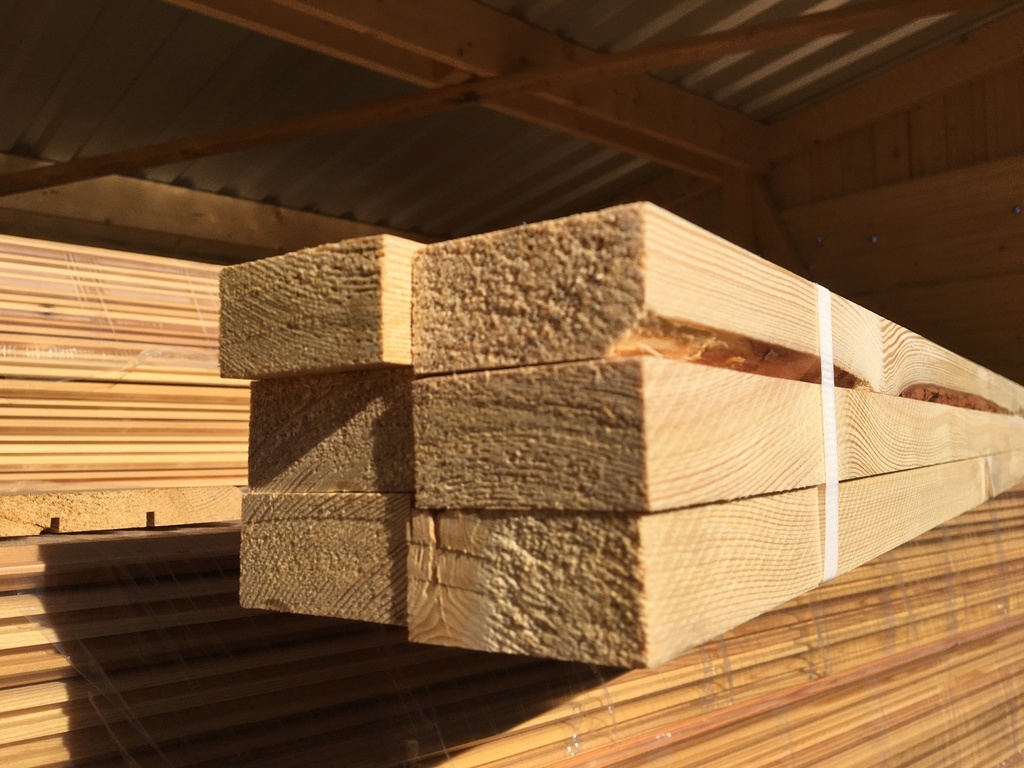 Rechteck-Leiste 25 x 50 mm sibirische Lärche - Sortierung: AB | Holzhandel OWL